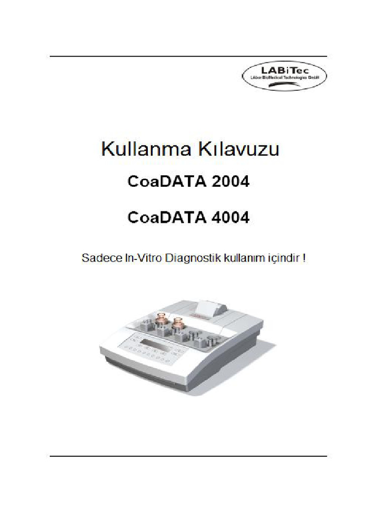 CoaDATA 4004 Manuel TR | PDF