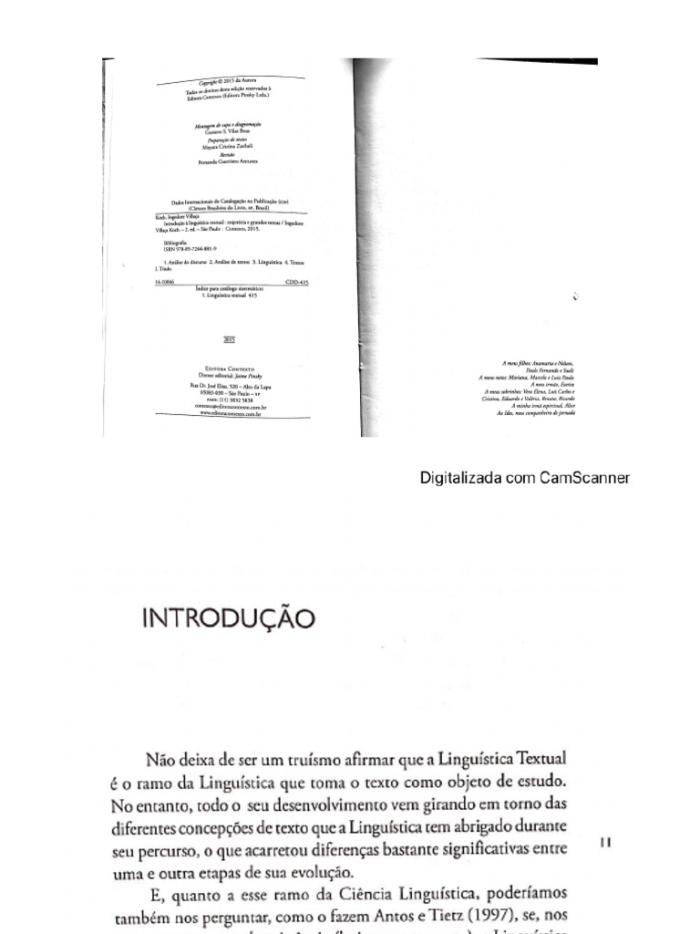 Texto Linguística Textual Koch | PDF