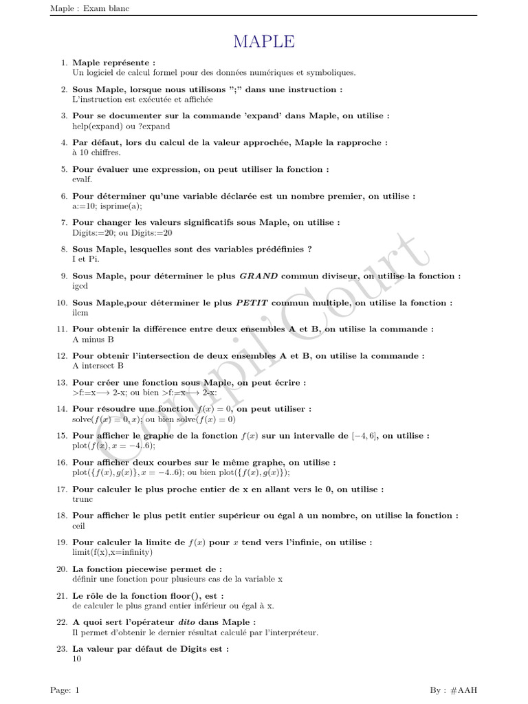 Exmanblan Maple | PDF