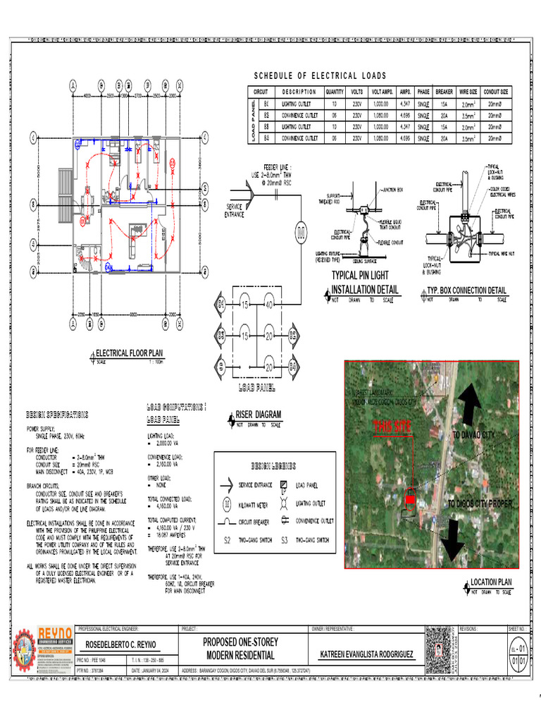 Katreen Rodgriguez - Electrical Plan Sheet | PDF