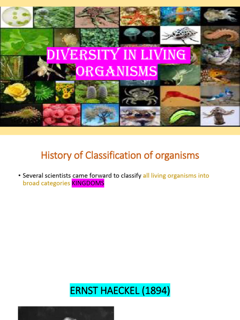 Diversity in Living Organisms | PDF