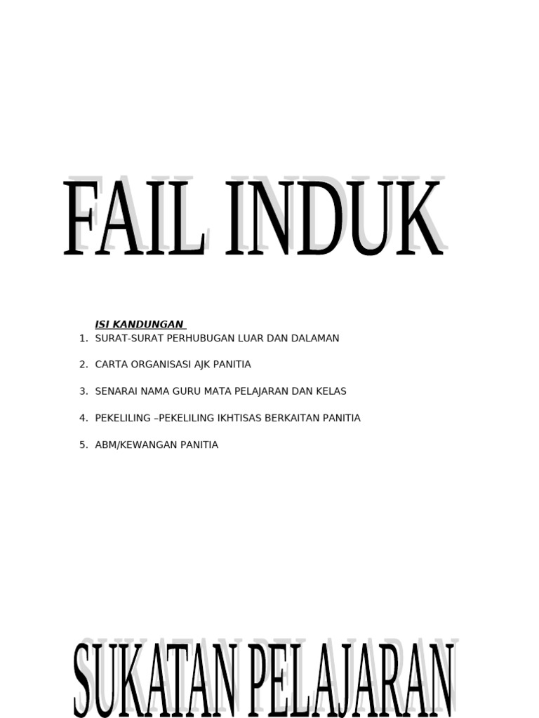 PEMBAHAGI (DIVIDER) UNTUK FAIL PANITIA | PDF