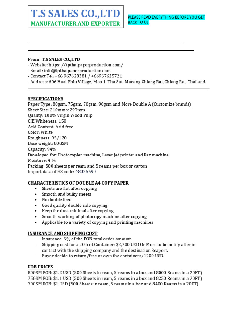 Official Quotation | PDF