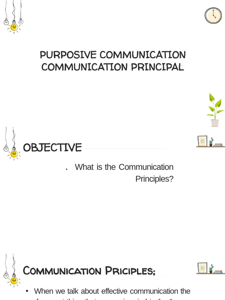 Purpose Communication (Communication Principles) (1) | PDF