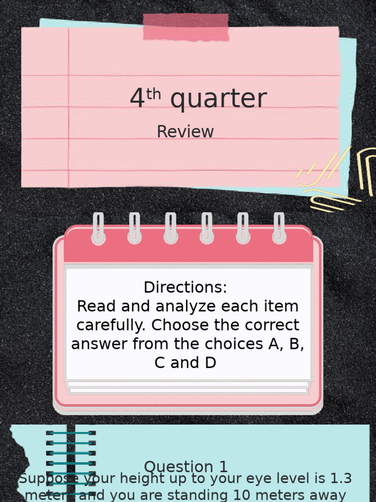 4th Quarter Reviewer With Key | PDF