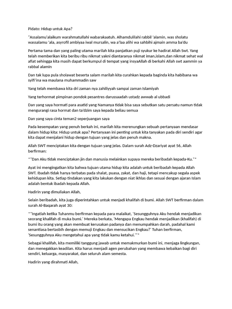 Pidato Rizki Fadil | PDF