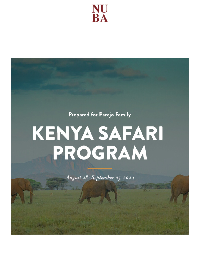Kenya Safari Program | PDF