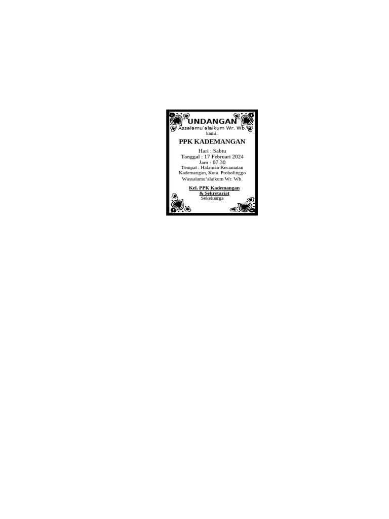 Undangan Rokok | PDF