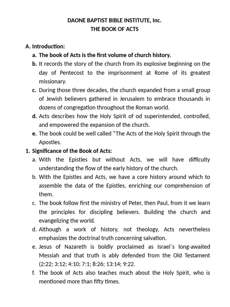 ACTS | PDF