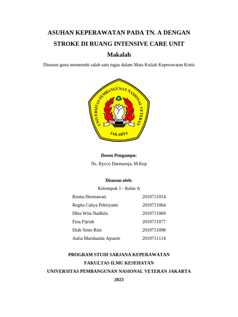 Kel 1 - Makalah Askep Stroke | PDF