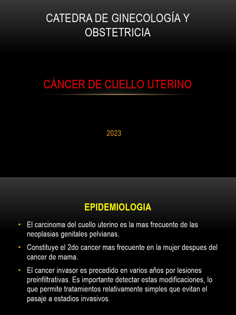 Cáncer de Cuello Uterino | PDF