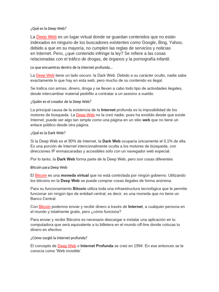 Explorando la Deep Web y sus Riesgos | PDF | Red mundial | Internet y web