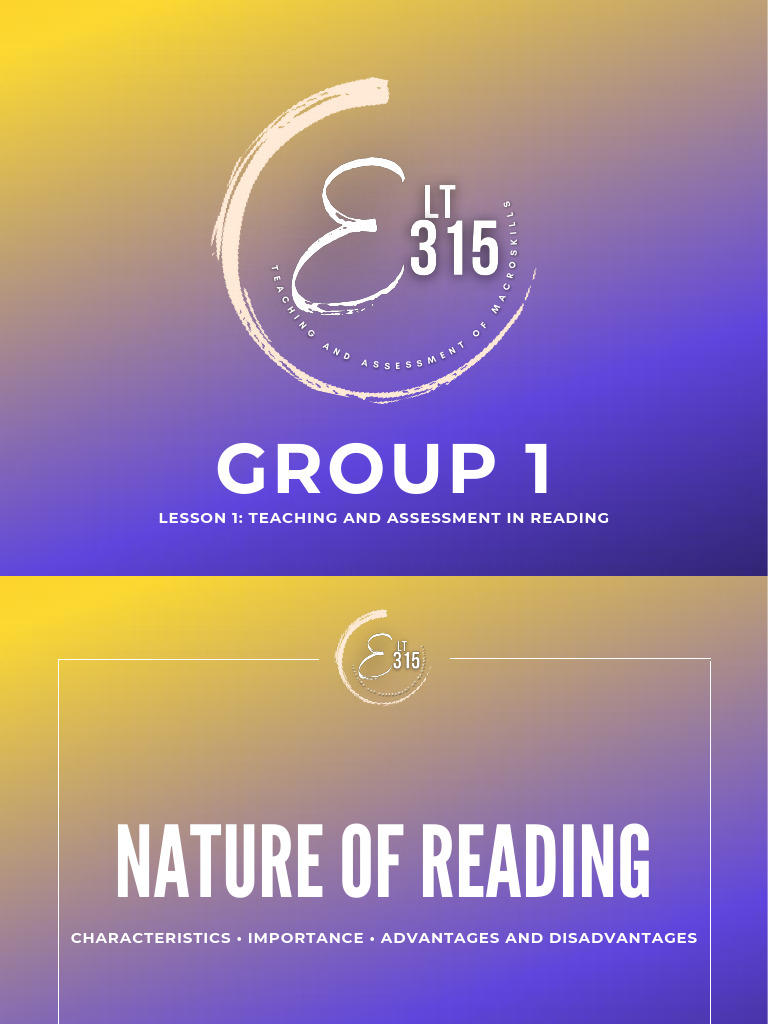 G1 Reading Elt315 | PDF