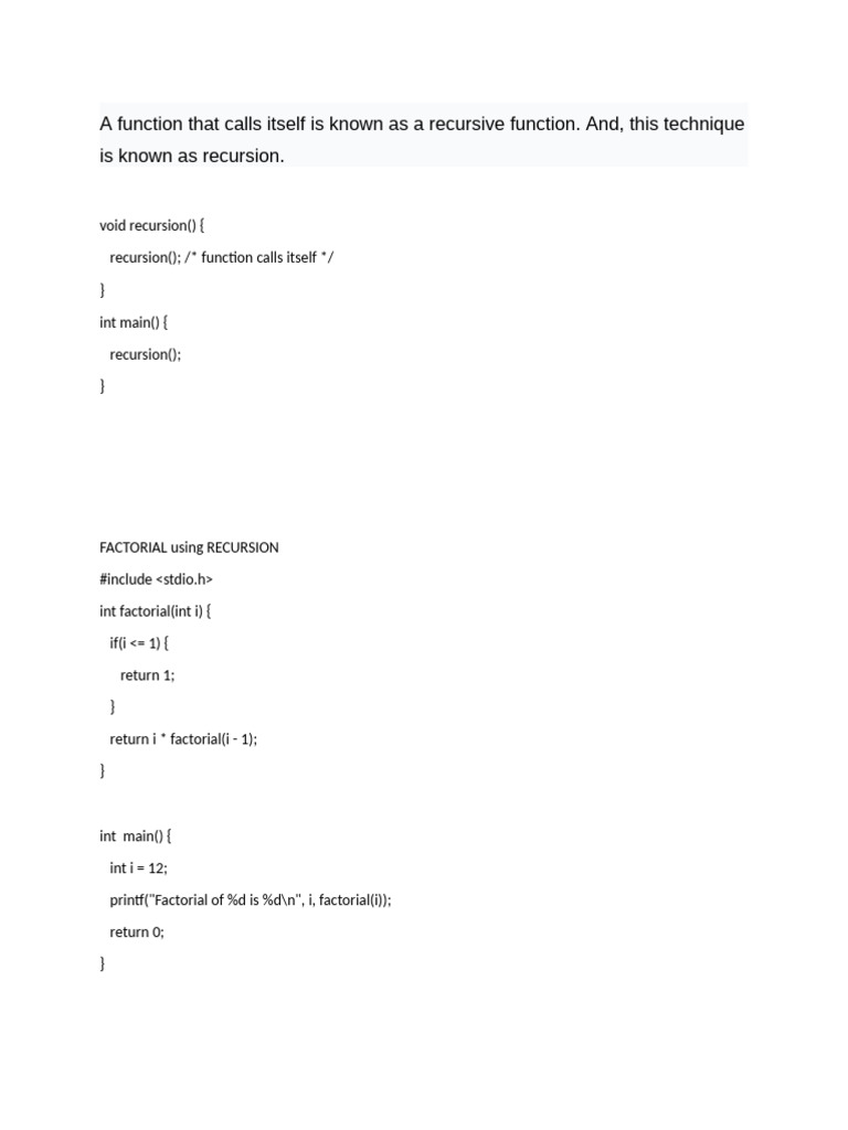 recursion | PDF recursion | PDF