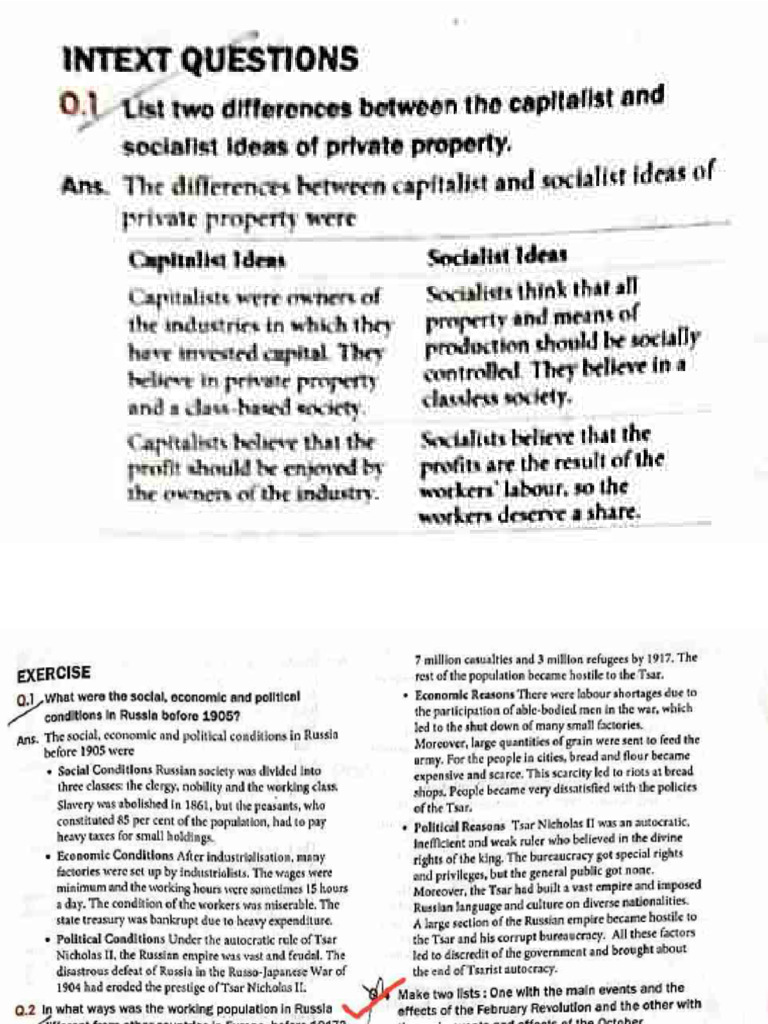 History Chapter 2 Class 9th Question and Answers Most Important | PDF