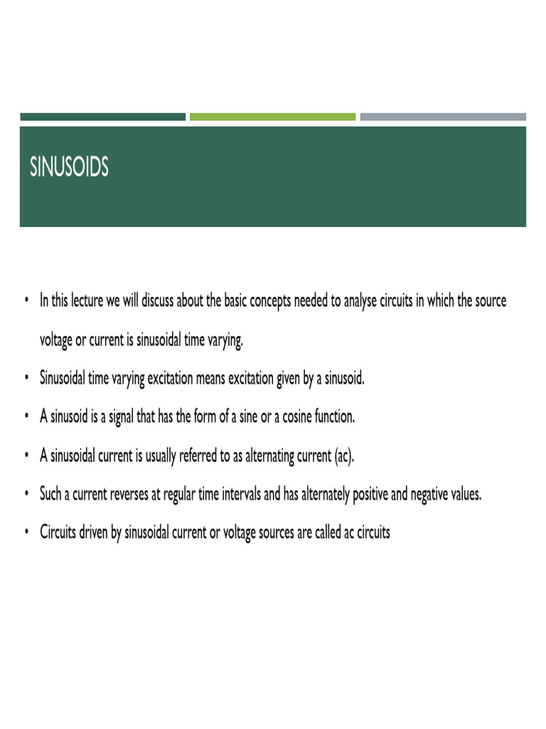 L2 Sinusoids - Phasors | PDF