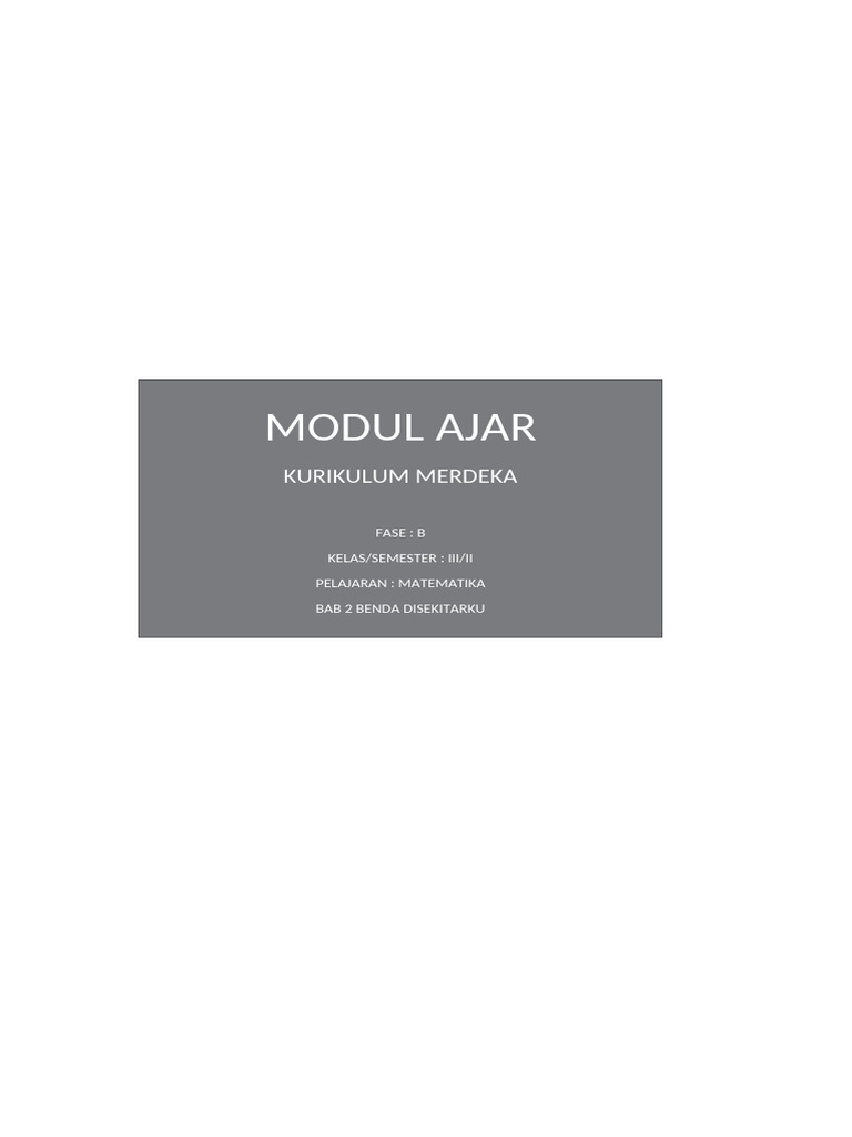 Modul Ajar PMM Print | PDF