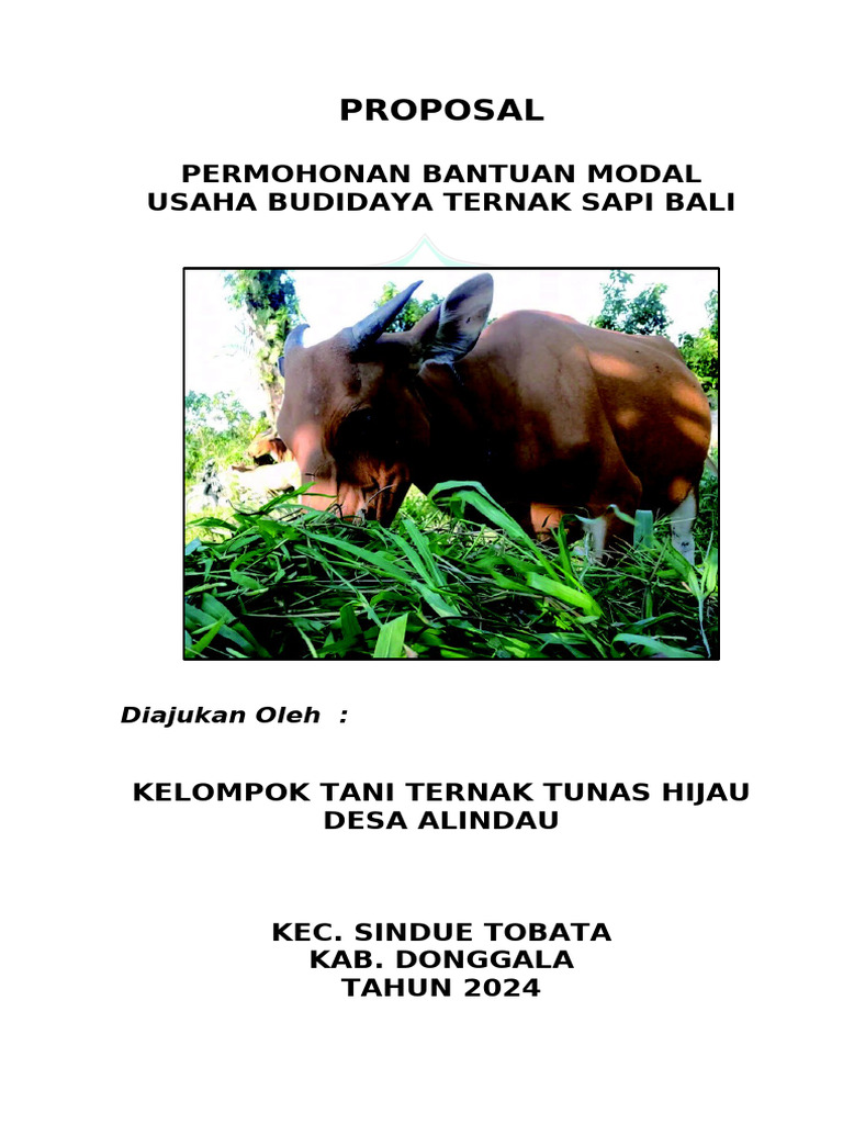 Proposal Sapi Fiks 100% - 072405 | PDF | Teknologi & Rekayasa