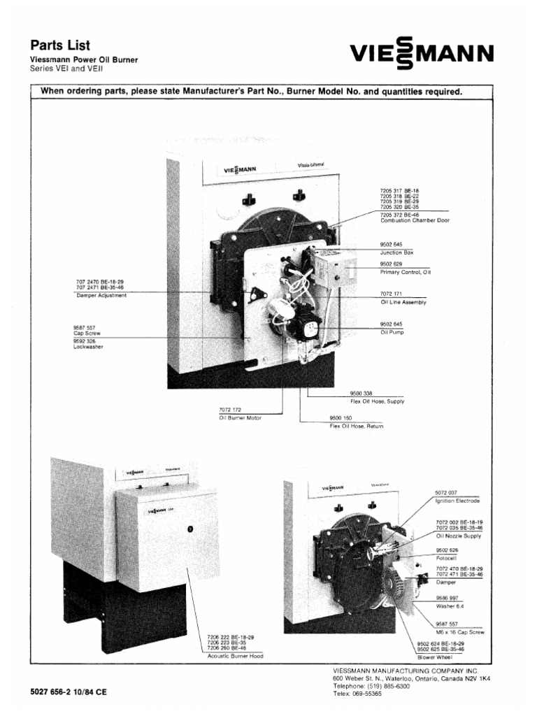 Be Burner Oil Parts | PDF