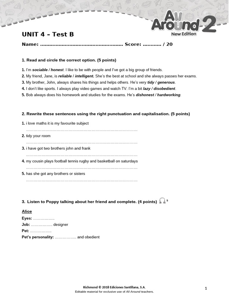 Aa Ne2 TRM Tests U4b | PDF