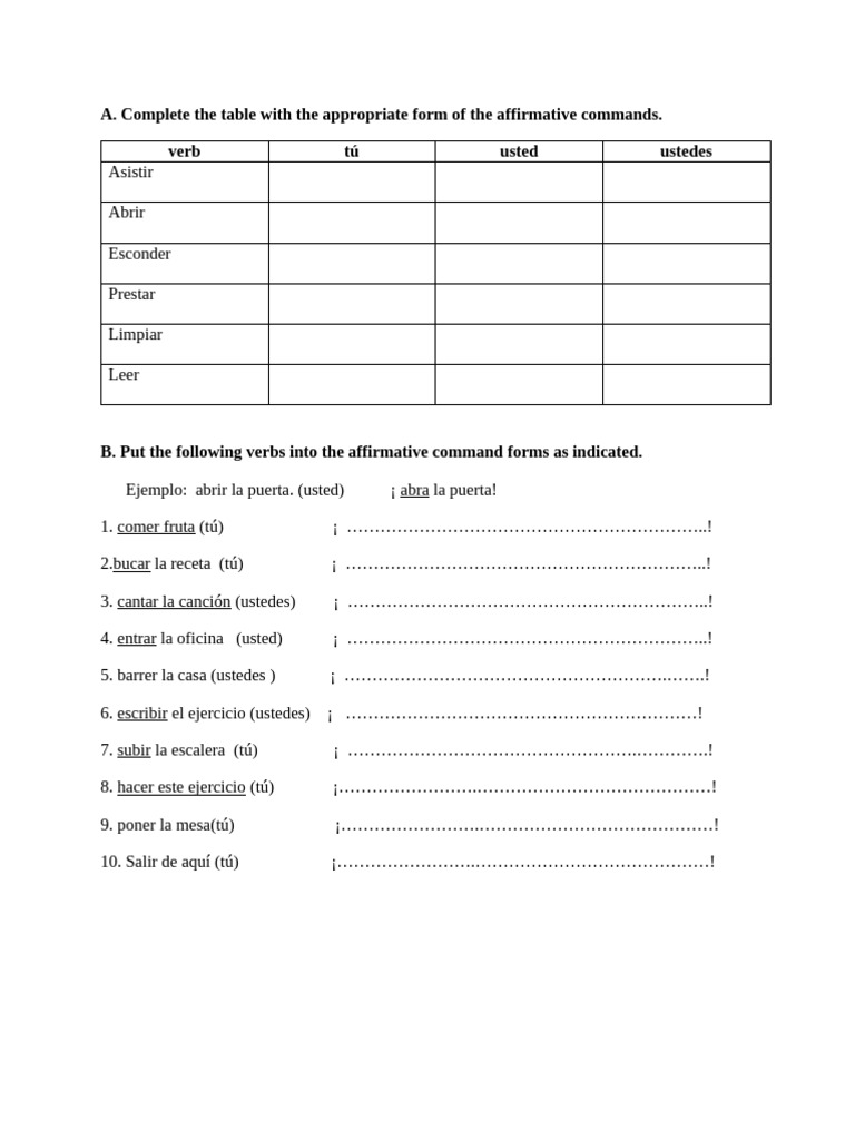 Form 3 Commands Ejer | PDF