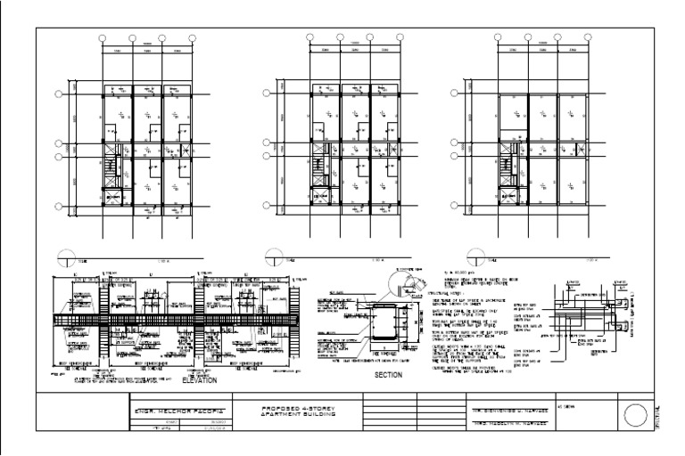 Section Elevation: Third Floor Framing Plan Fourth Floor Framing Plan ...