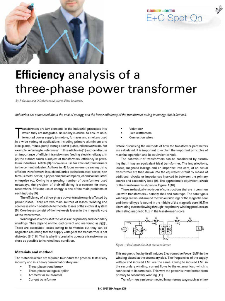 Efficiency Analysis of a Three-phase Power Transformer | PDF