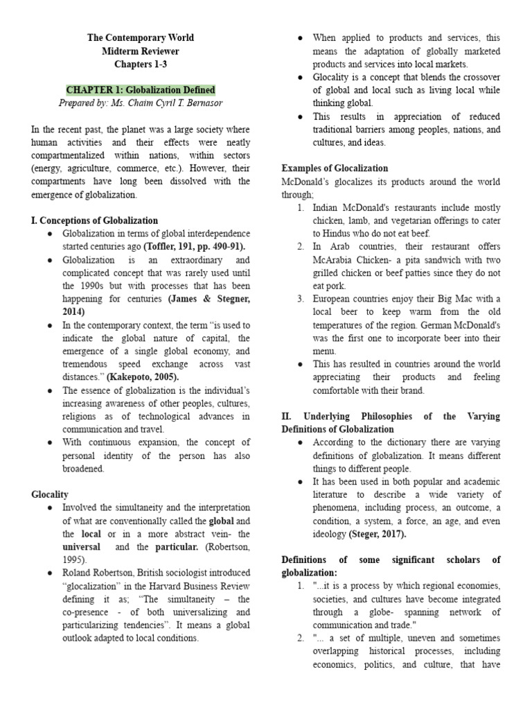 Chap 1 3 Midterms Outline | PDF