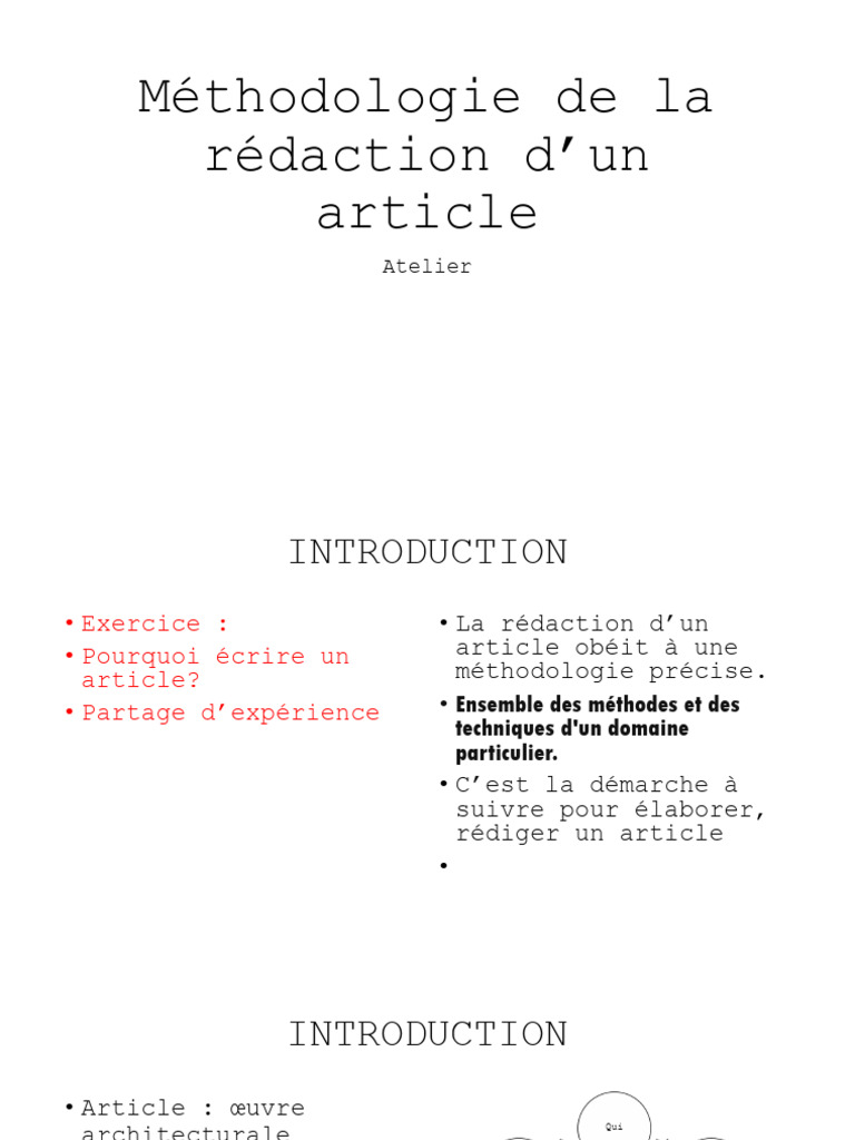 Méthodologie de La Rédaction D'un Article | PDF