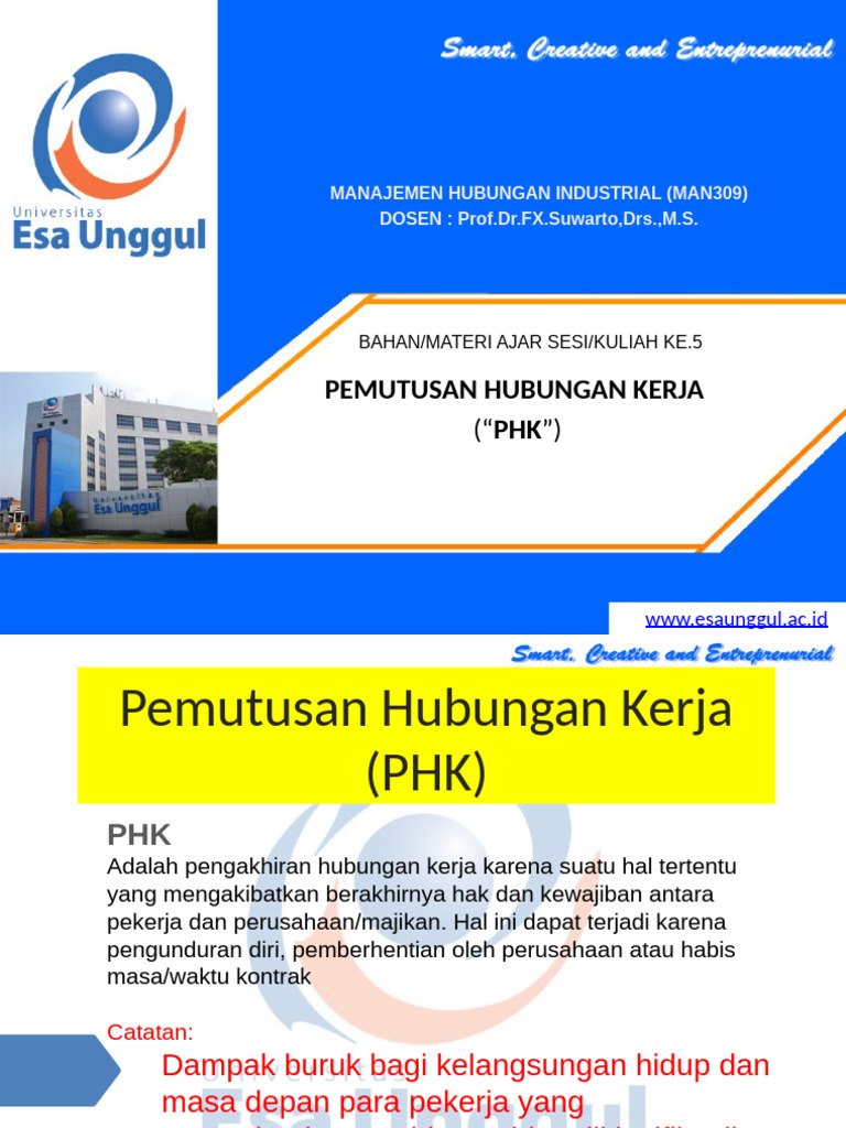 5.pemutusan Hubungan Kerja (PHK) | PDF