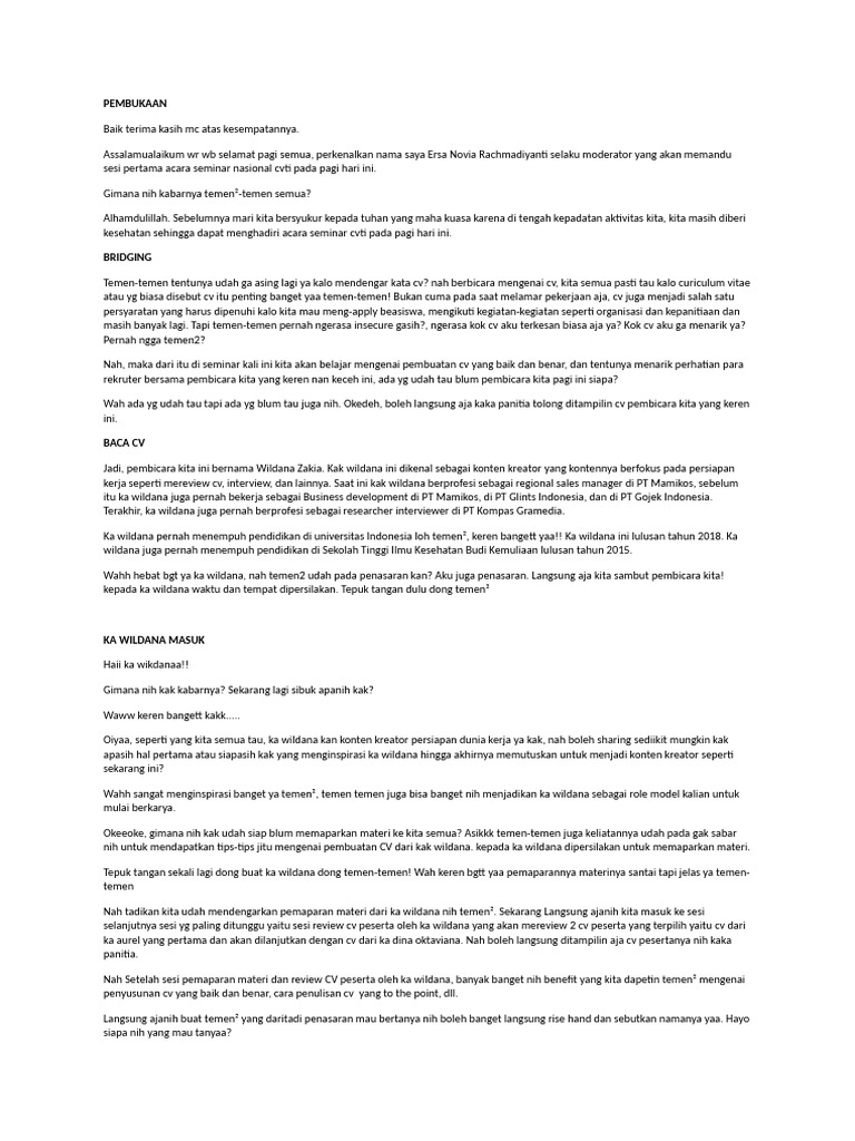 Teks Momod Eca | PDF