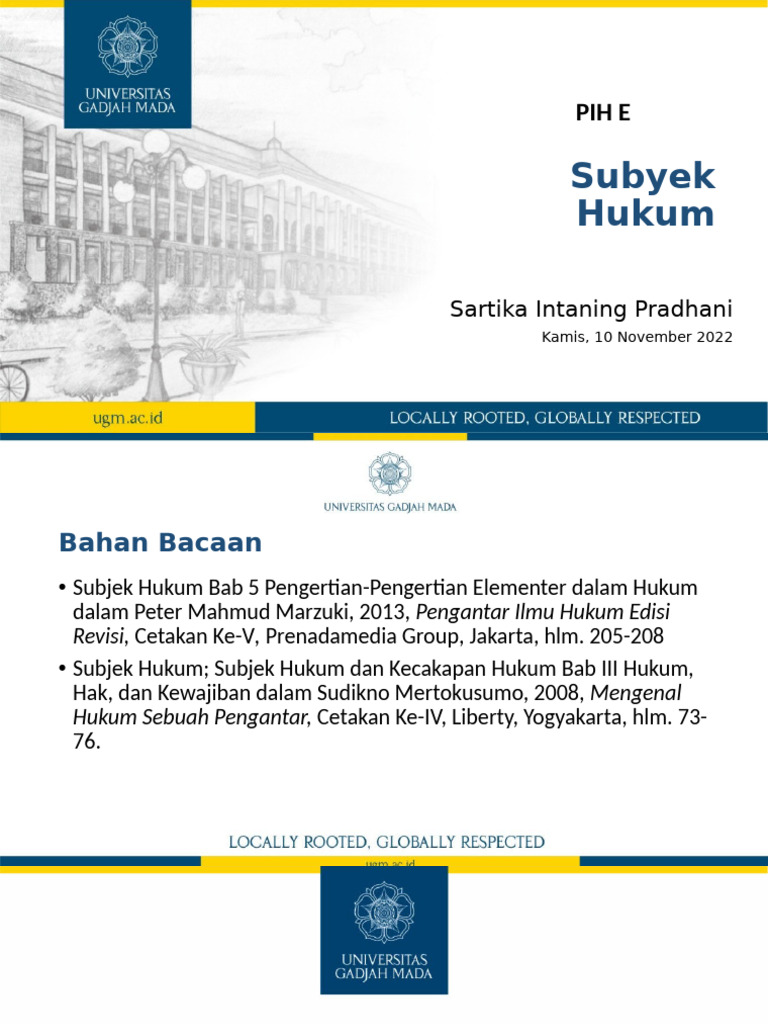 PIH E - Subyek Hukum | PDF