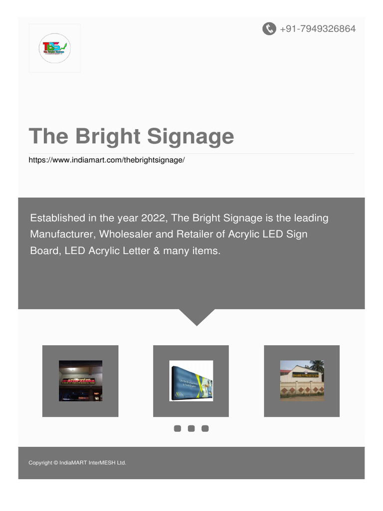 The Bright Signage | PDF