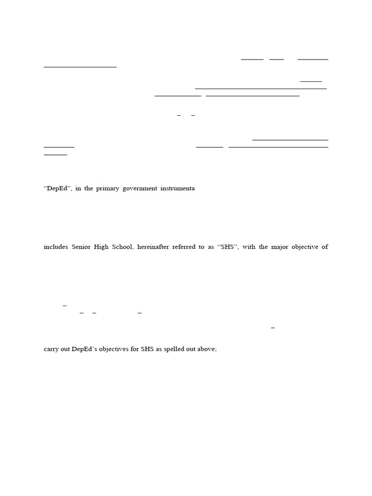 Memorandum of Agreement - STEM ABM 23-24 AMCV | PDF | Employment ...