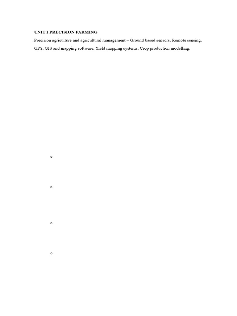 IT IN AGRI Unit - 1 | PDF