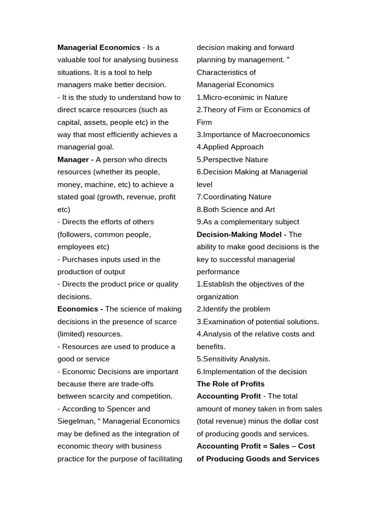Managerial Economics | PDF