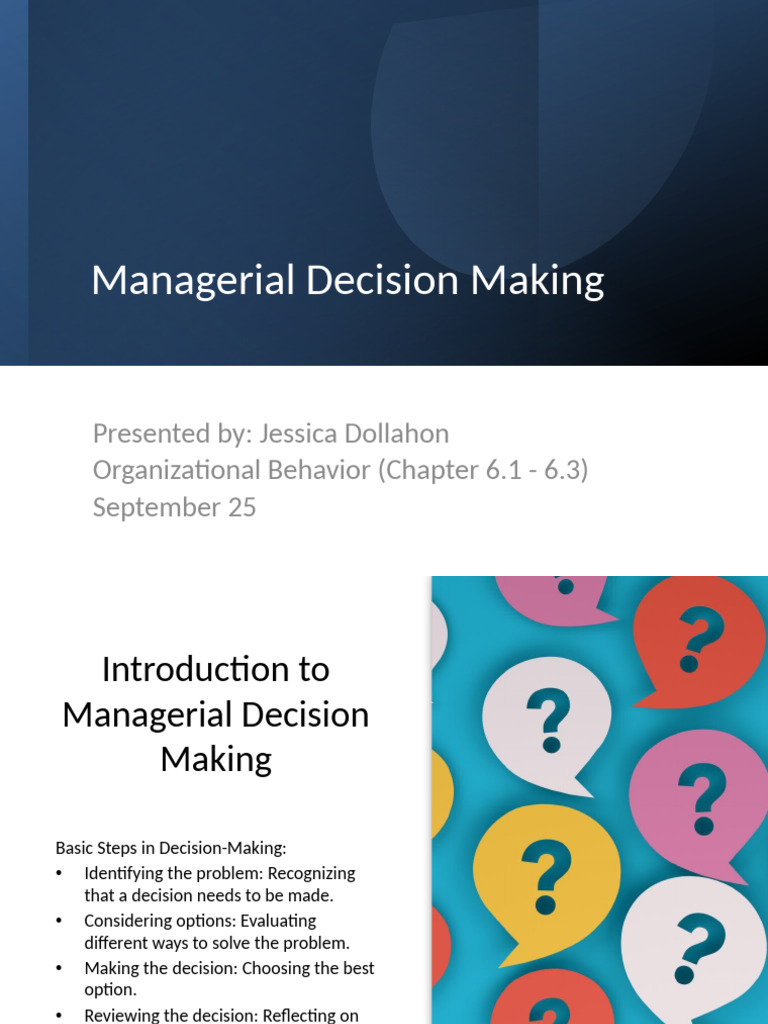 Managerial Decision Making Presentation | PDF
