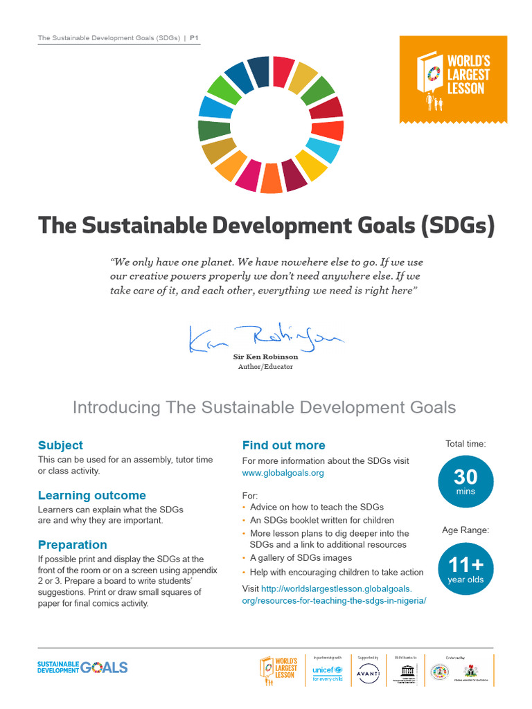Introducing The SDGs NE1 | PDF