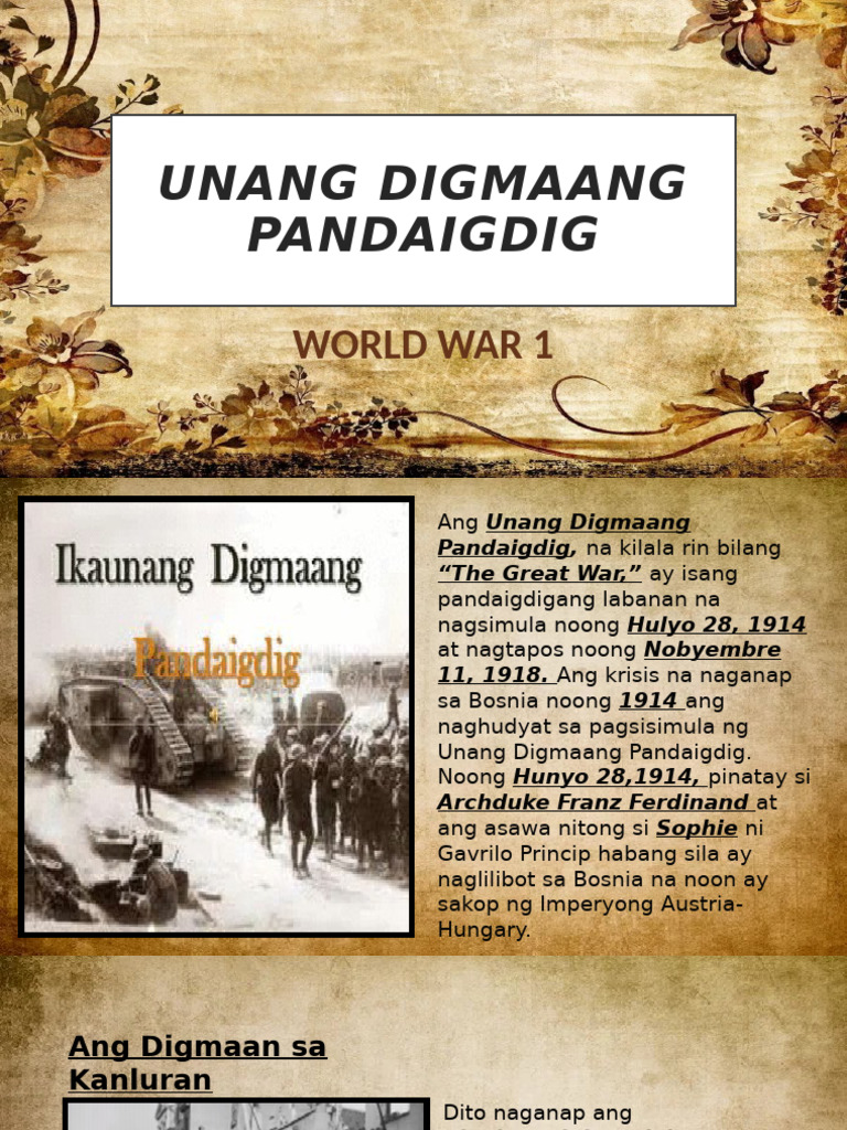 Unang Digmaang Pandaigdig | PDF