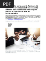 Contrôle Permanent CCPP V2 | PDF | Contrôle interne | Banques