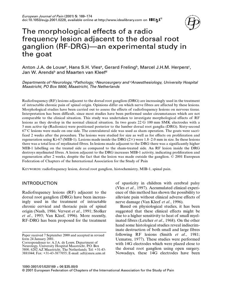 European Journal of Pain - 2012 - Louw - The Morphological Effects of A ...
