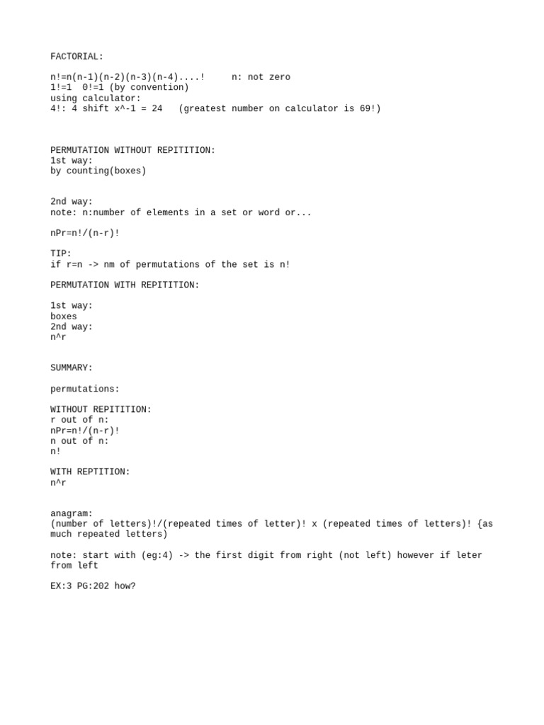 Permutation Probability Rules-1 | PDF Permutation Probability Rules-1 | PDF