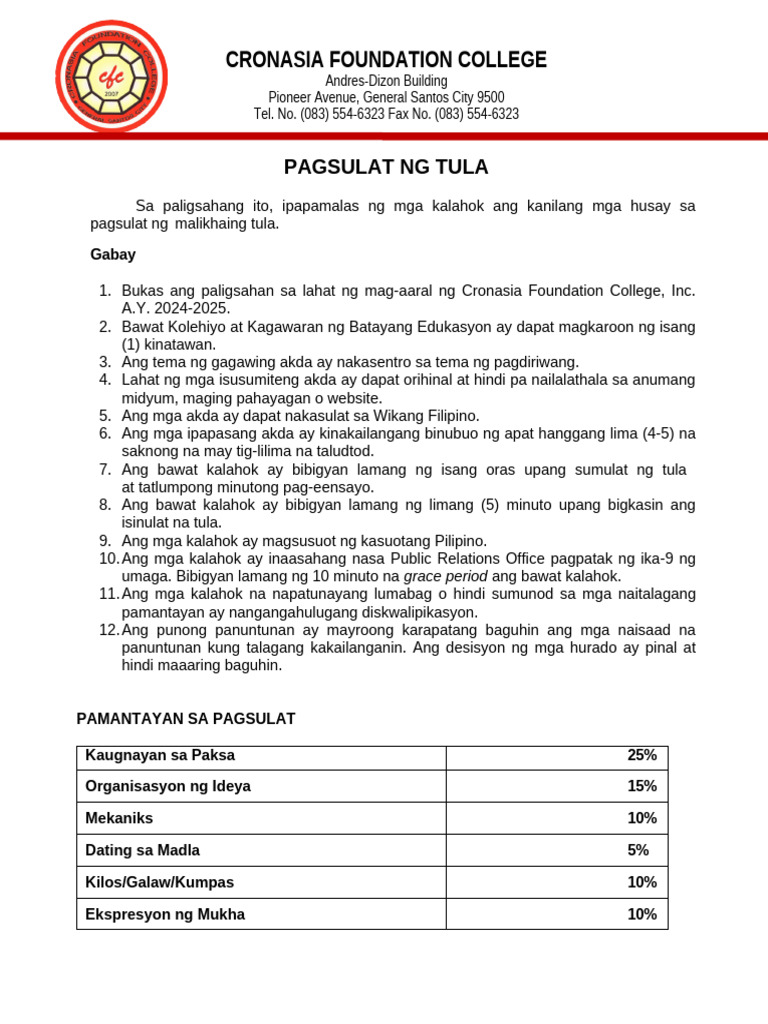 Pagsulat NG Tula | PDF