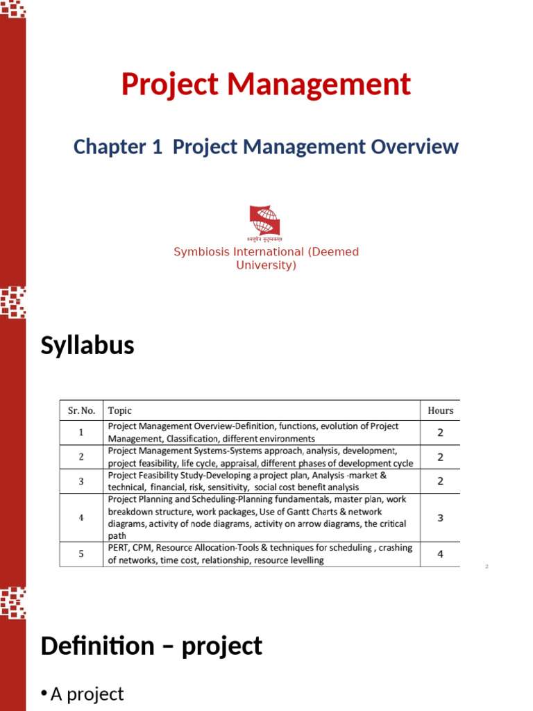 Project Management Overview | PDF