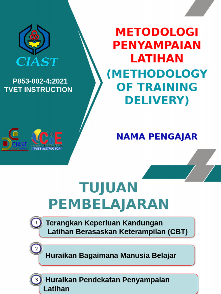C01 - 2 Metodologi Penyampaian Latihan | PDF