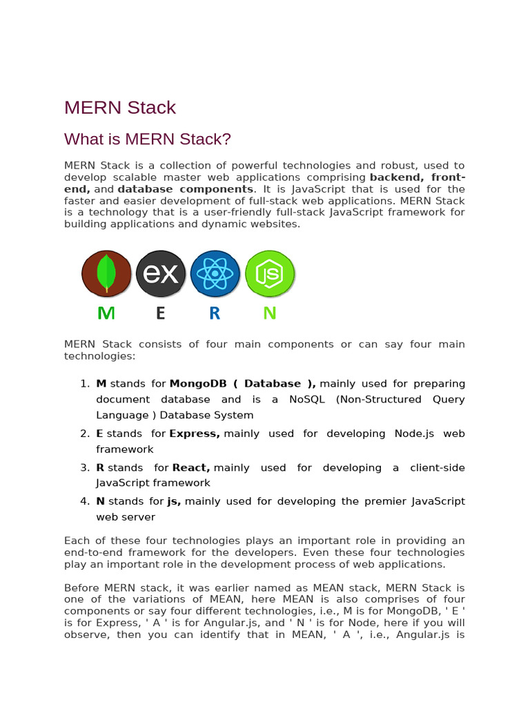 MERN Stack - 1 | PDF