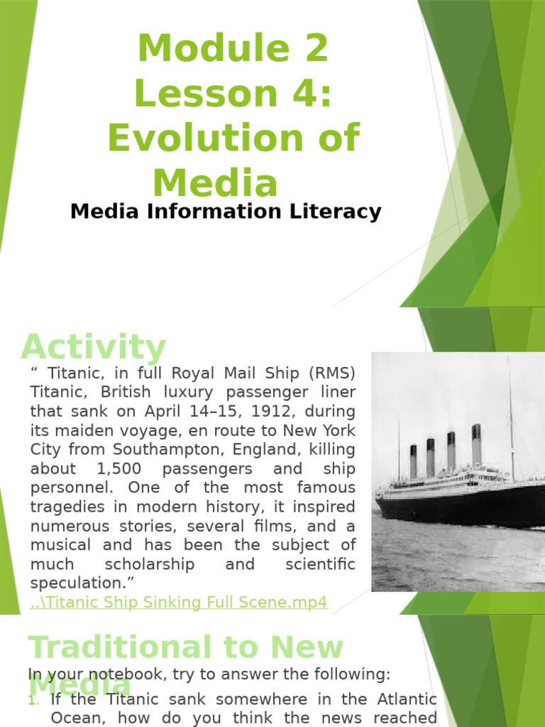 Group 4 MIL Module 2 Lesson 4 Evolution of Media | PDF