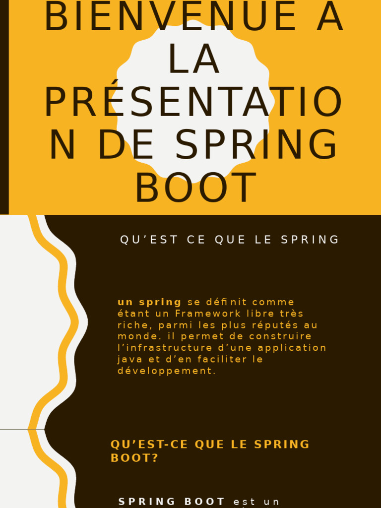 Bienvenue À La Présentation de Spring Boot | PDF
