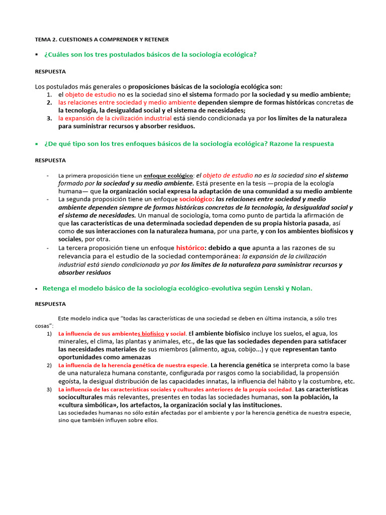 Autocomprensión TEMA 2 | PDF