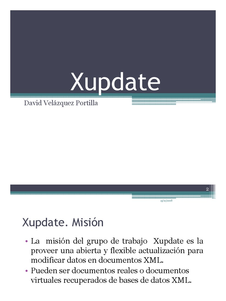 XUpdate | PDF | X camino | Ingeniería de software